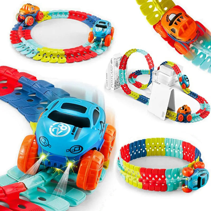 Flexible Track Toy with LED Race Car Racing Railway – Toy Maniac