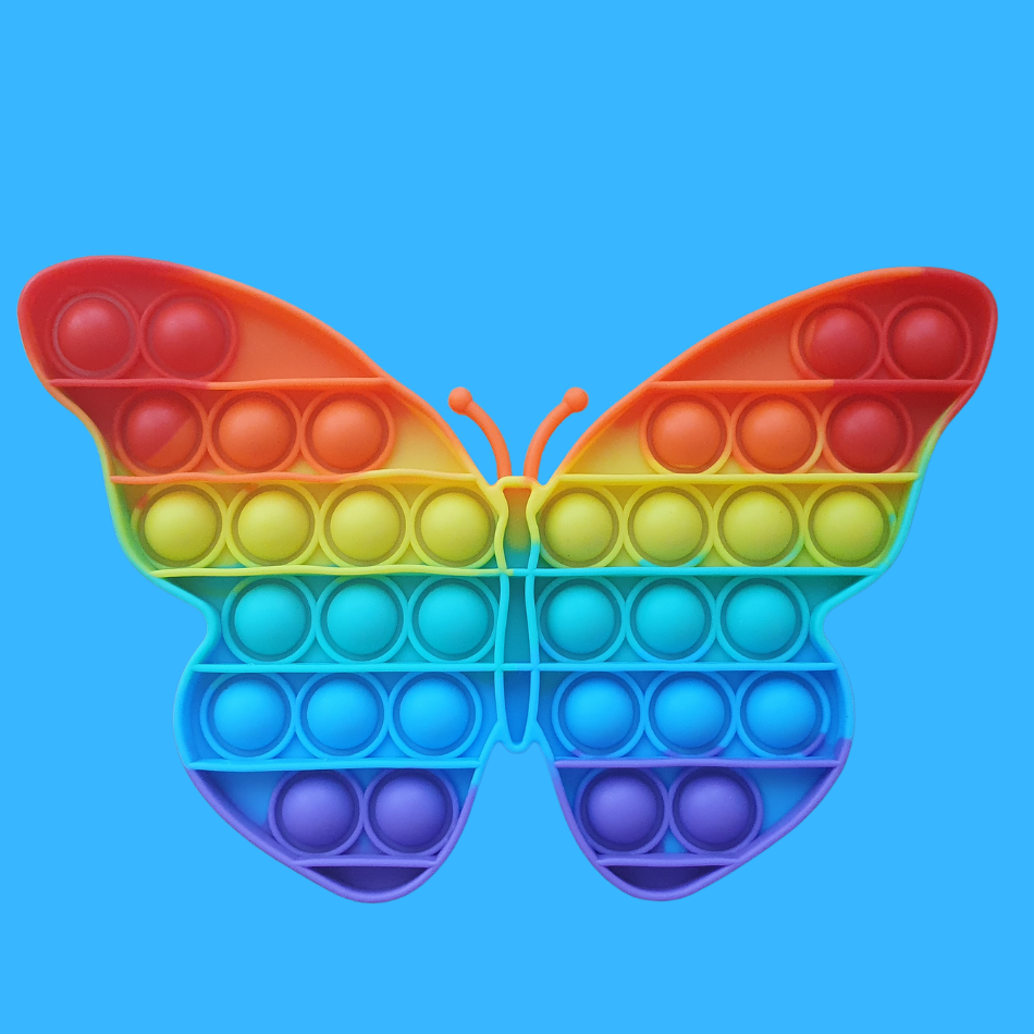 Butterfly Rainbow Bubble Fidget Toy Push Pop It – Toy Maniac