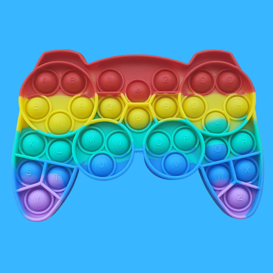 Game Controller Rainbow Bubble Fidget Toy Push Pop It – Toy Maniac